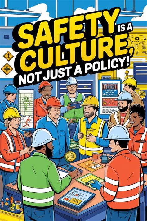 Emphasizing Safety Culture In The Workplace Stock Illustration