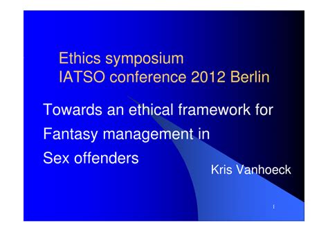 Pdf Ethics Symposium Iatso Conference 2012 Berlin Towards An Ethical