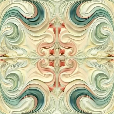 Abstract Swirling Patterns In Soft Pastel Colors Creating A Textured
