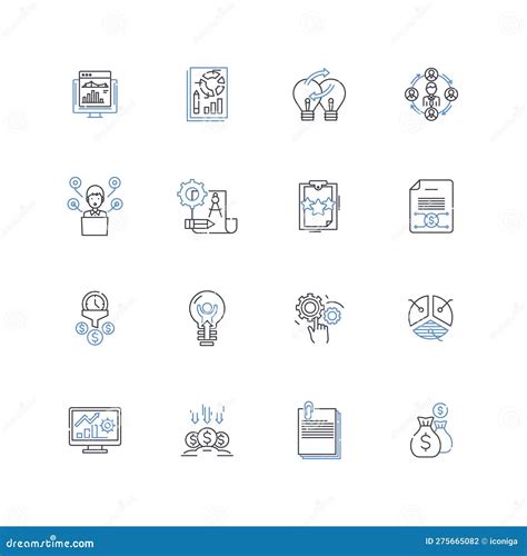 Roi Computation Line Icons Collection Analysis Metrics Quantifiable Assessment Calculation