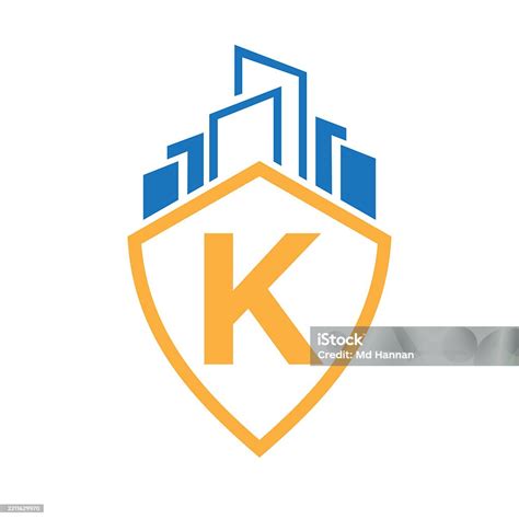 부동산 로고 편지 K 개념 건물 및 방패 기호 벡터 템플릿 건설 산업에 대한 스톡 벡터 아트 및 기타 이미지 건설 산업 건축 구매 Istock