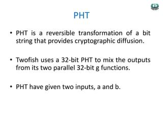Two Fish Cipher PPTX Programming Languages Computing