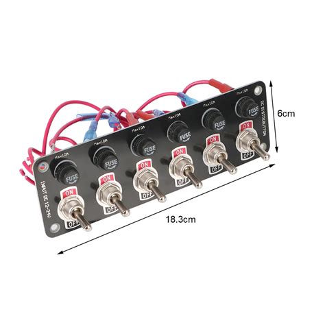 6 Tone Fuse Rocker Switch Panel Switches For Motorcycle Atv Boat And Truck Start Racing 12v