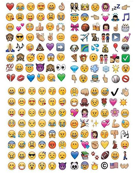 Buy Premify Emoji Stickers 4 Sheets Emoticon Smile Sticker Small