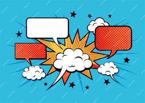 Comic speech bubbles and comic strip vector retro comic book speech bubbles vector illustration ...