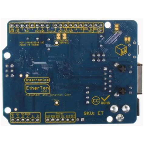 Arduino Compatible Microcontroller Etherten For Ethernet Connectivity
