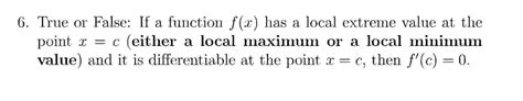 solved true or false if a function f x ﻿has a local