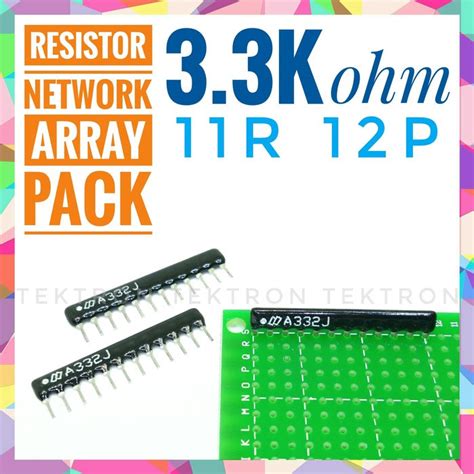 Jual Resistor 3 3kohm 11r 12pin R Network Array Pack Sip 3k3 3 3k Ohm Shopee Indonesia