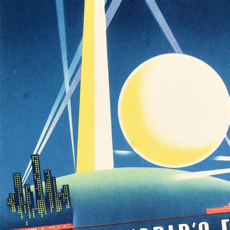 Original Vintage Travel Poster New York Worlds Fair 1939 World Of