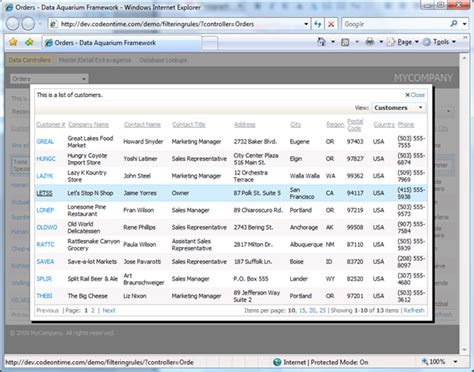 Code On Time Filtering And Business Rules