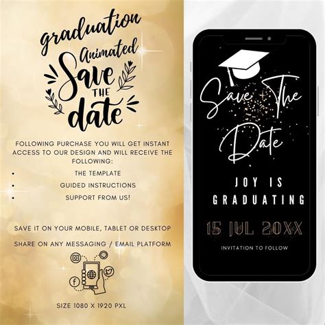 Graduation Save The Date Template For Texting Save The Date Text