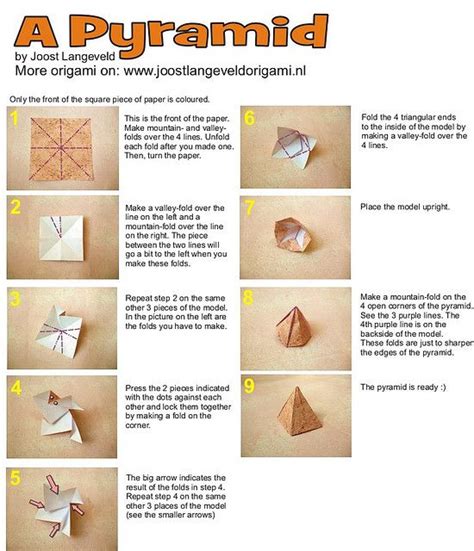 How To Make An Origami Pyramid Paper Folding Instructions Artofit
