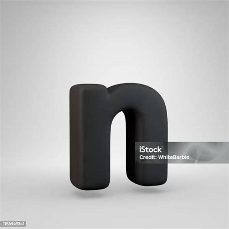 검정색 고무 소문자 N 흰색 배경에 고립입니다 0명에 대한 스톡 사진 및 기타 이미지 0명 3차원 형태 검은색 Istock