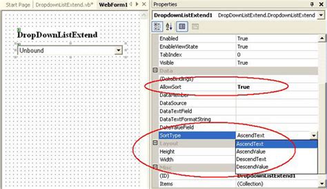 Vbnet Implementando Um Dropddownlist Com Sort E Itemdatabound