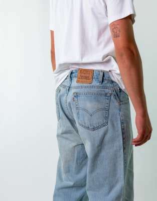 Vintage Levis 34x34 Denim Jeans Light Blue Asos