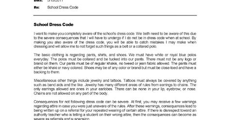 Jen S LIFE Dress Code Memo