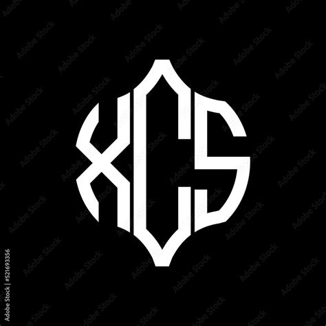 Xcs Letter Logo Xcs Best Black Background Vector Image Xcs Monogram