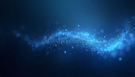 Abstract Digital Network With Floating Particles And Connecting Lines Stock Illustration