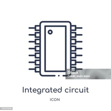 전자 개요 컬렉션의 선형 집적 회로 아이콘 얇은 라인 통합 회로 아이콘 흰색 배경에 고립입니다 집적 회로 유행 그림 0명에 대한 스톡 벡터 아트 및 기타 이미지 Istock