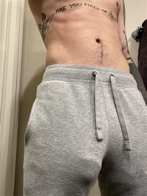 Gray Sweats With Dick Print Rbulges