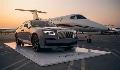 Private Jet And Rolls Royce