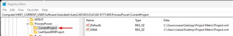 The Lastopenbimproject Registry Key Does Not Update When Loading Autocad Plant 3d Collaboration