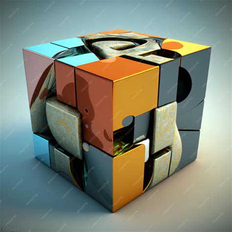Premium Ai Image There Is A 3d Image Of A Cube With A Face On It Generative Ai
