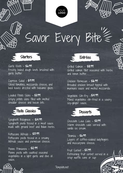Free Simple Restaurant Menu Board Template To Edit Online