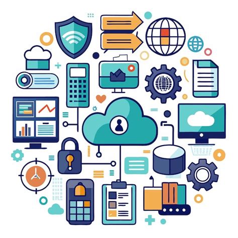 Information Technology Icon Set Containing Cloud Computing It Manager Big Data Data Analytics