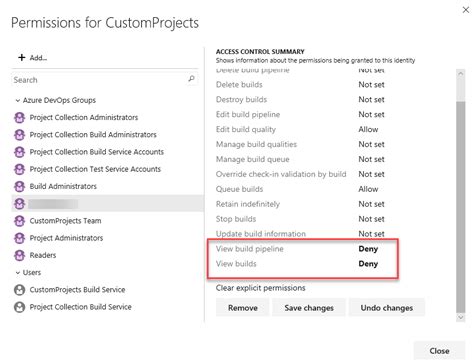 Permissions Azure Devops Deny Access To Pipelines Stack Overflow