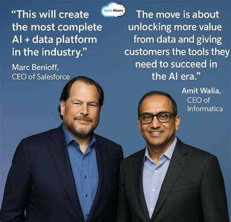 Salesforce Buys Informatica For 8b A Data Strategy Move Apex Hours Posted On The Topic