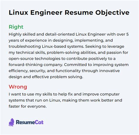 Top 18 Linux Engineer Resume Objective Examples Resumecat