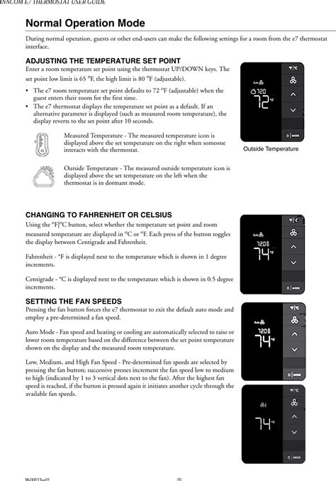 Honeywell 20152824 E7 Thermostat User Manual