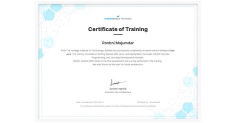 Roshni Majumdar On Linkedin Successfully Completed The Core Java Training From Internshala