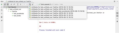 Explore Test Results Pycharm