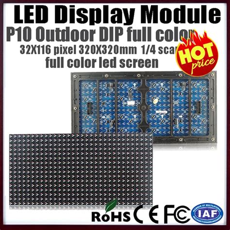 free shipping p10 outdoor led display module 32x16 dot matrix pixels 1