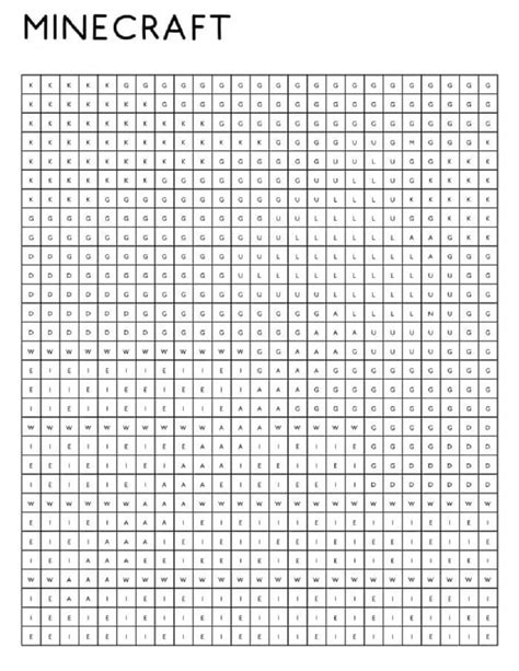 Minecraft Coloring By Number Coloring Pages Coloringlib