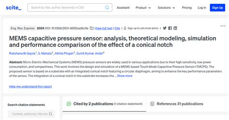 mems capacitive pressure sensor analysis theoretical modeling
