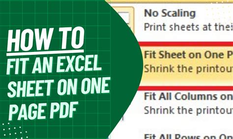 How To Fit An Excel Sheet On One Page PDF Earn And Excel