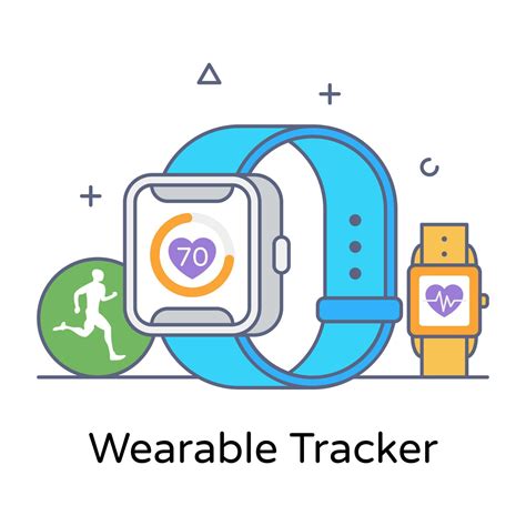 Wearable Tracker Flat Outline Editable Vector 6095369 Vector Art At