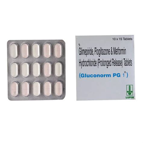 Buy Gluconorm Pg 1mg 15tab Online View Uses Review Price