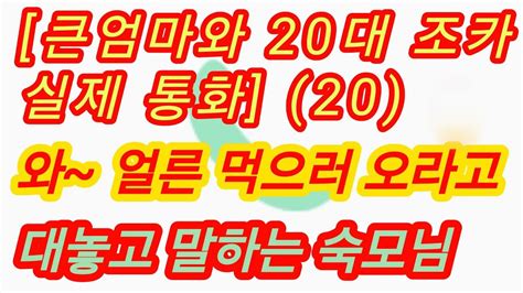큰엄마와 조카 20 대박이네요 너무 착한 숙모님~ 실화사연 충격적인 사연 막장사연 장모님 썰 이모 친구엄마 사이다 응징