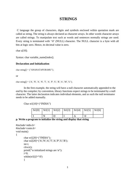Strings And Pointerspdf Pdf Pointer Computer Programming