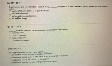 Solved QUESTION Once The Researcher Knows The Basic Chegg