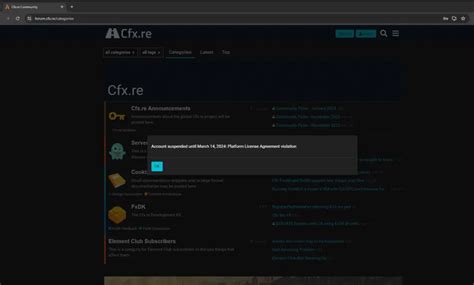 Server Suspended License Server Discussion Cfxre Community