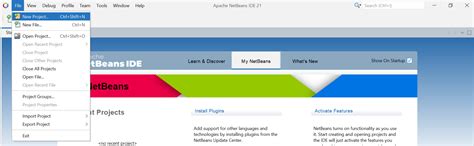 cara membuat project baru untuk membuat aplikasi desktop di apache