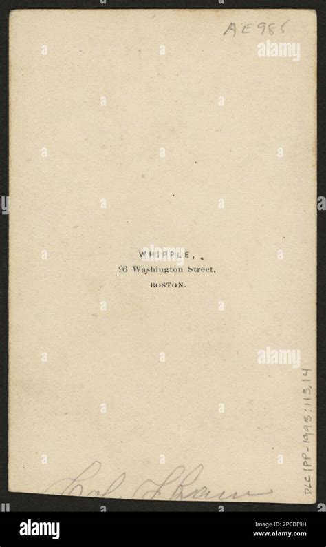 Colonel Robert Shaw Sitting Facing Right Whipple 96 Washington Street Boston Colonel