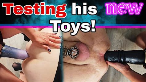Training Zero Femdom Anal Stretching My Slave Retiring His Small Toys For Even Bigger Dildos