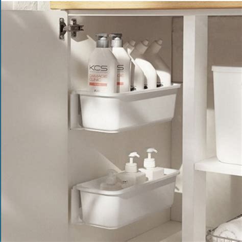 코지다이닝 벽 부착형 슬라이딩 수납함 싱크대 정리함 위시버킷