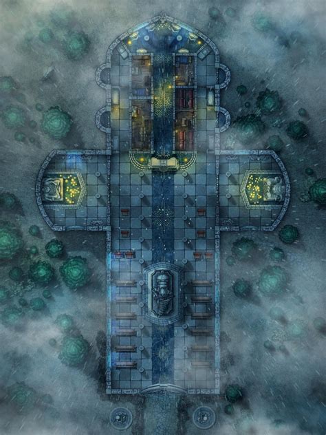 Cathedral Battlemap Dnd Map Dandd Battlemap Temple Church Dungeons